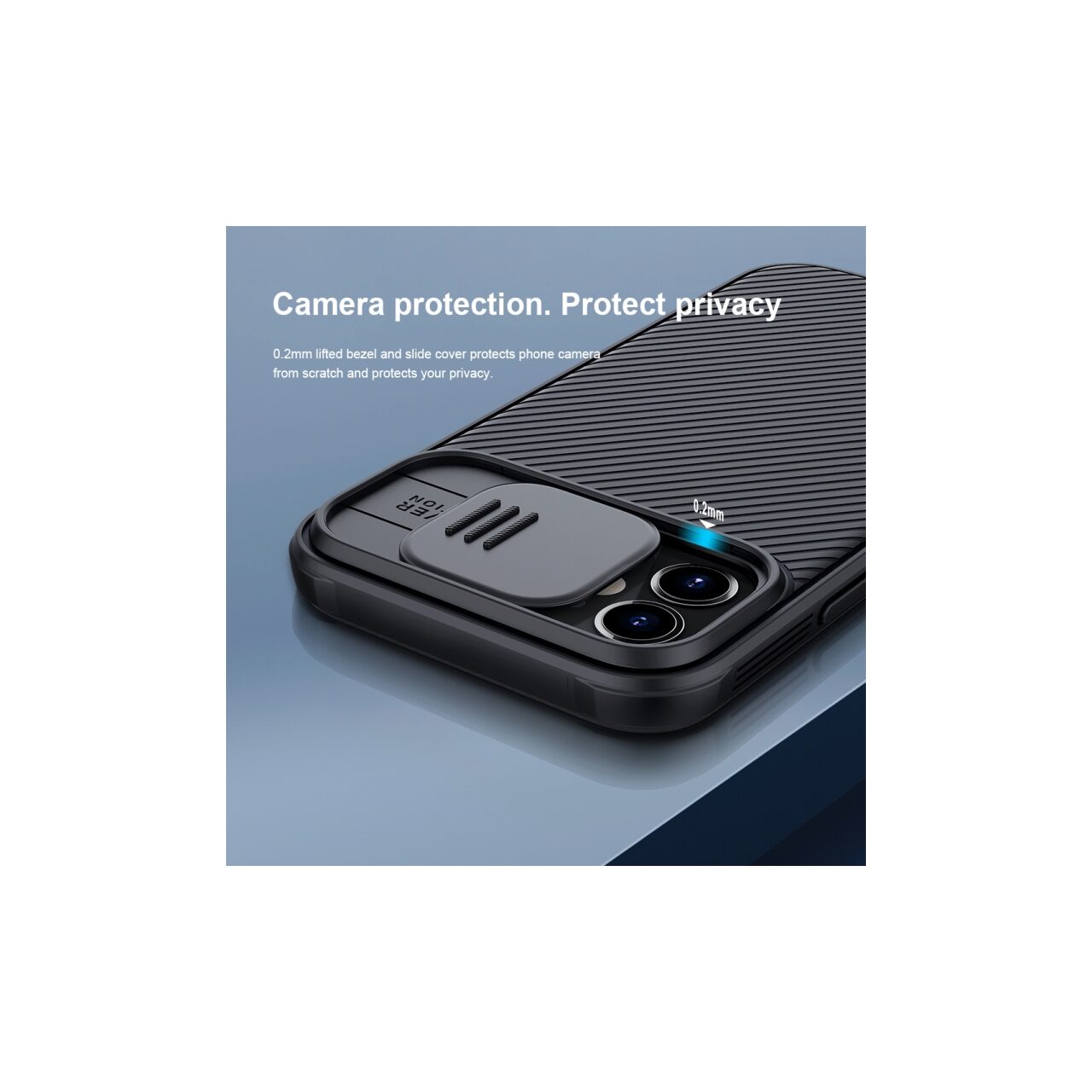 Husa Nillkin Camshield Pro Case compatibila cu iPhone 12 Mini, Blue ...